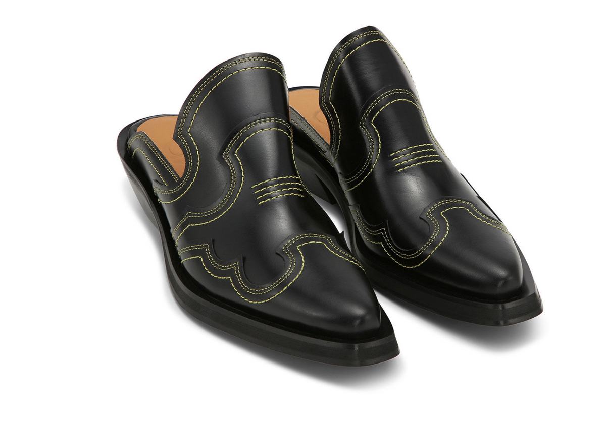 Embroidered Western Mule – Annabel