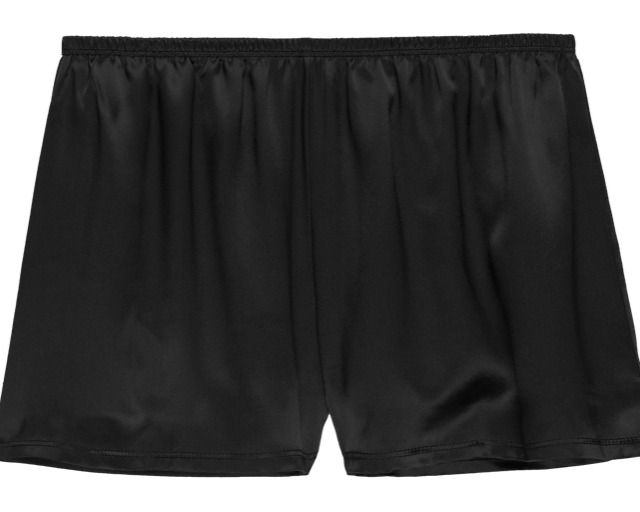 Black Silk Tap Shorts – Annabel
